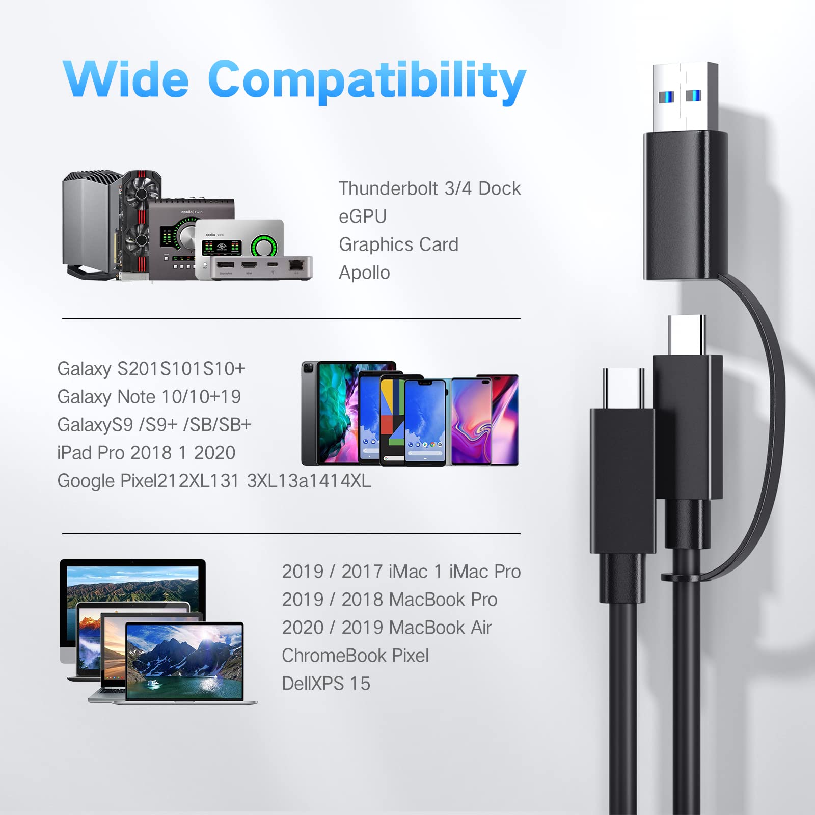 Mua FOINNEX USB 4 Cable 5FT, Thunderbolt 4 Cable Supports 100W Fast ...