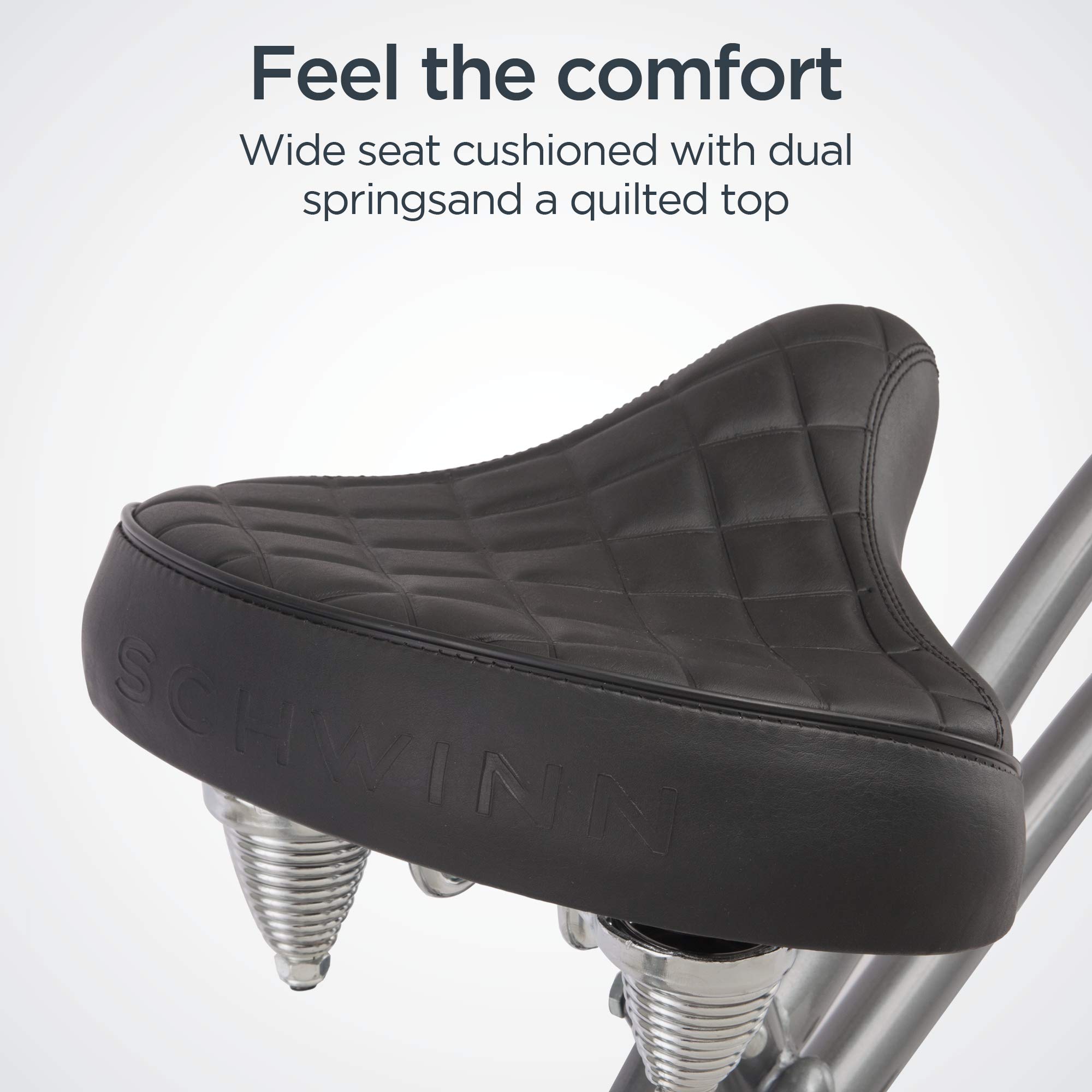 Schwinn Huron Beach Cruiser Bike For Adult, 7-Speed, Front And Rear Linear Pull Brake, 26-Inch ...