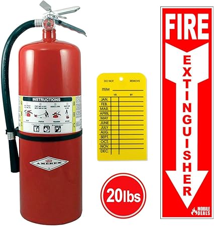 Amerex A411, 20lb ABC Dry Chemical Class A B C Multi-Purpose 20 Pound ...