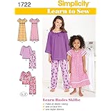 Amazon.com: Simplicity 1722 Learn to Sew Girl's Pajama Sewing Patterns ...