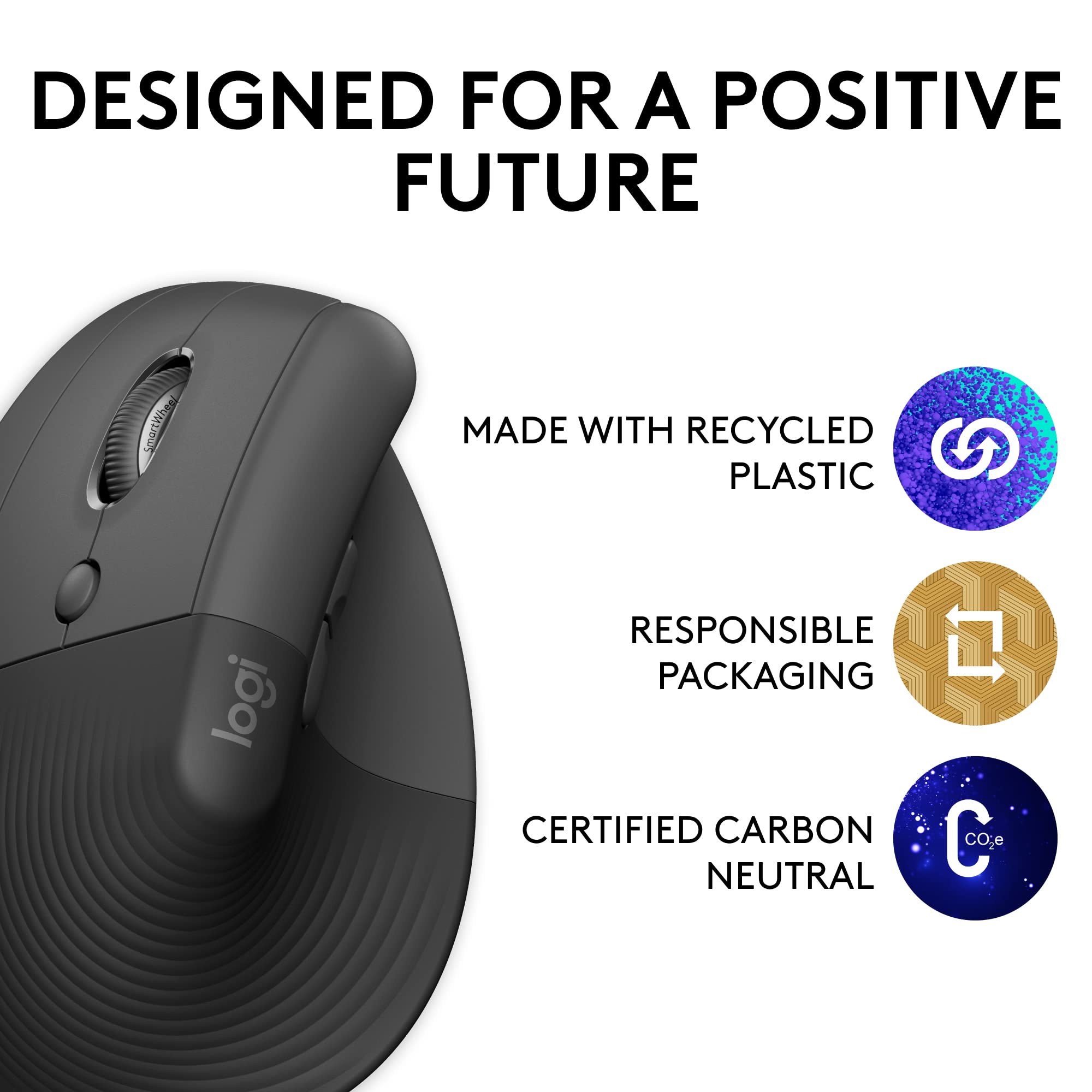 Mua Logitech Lift Vertical Ergonomic Mouse, Left-handed, Wireless ...