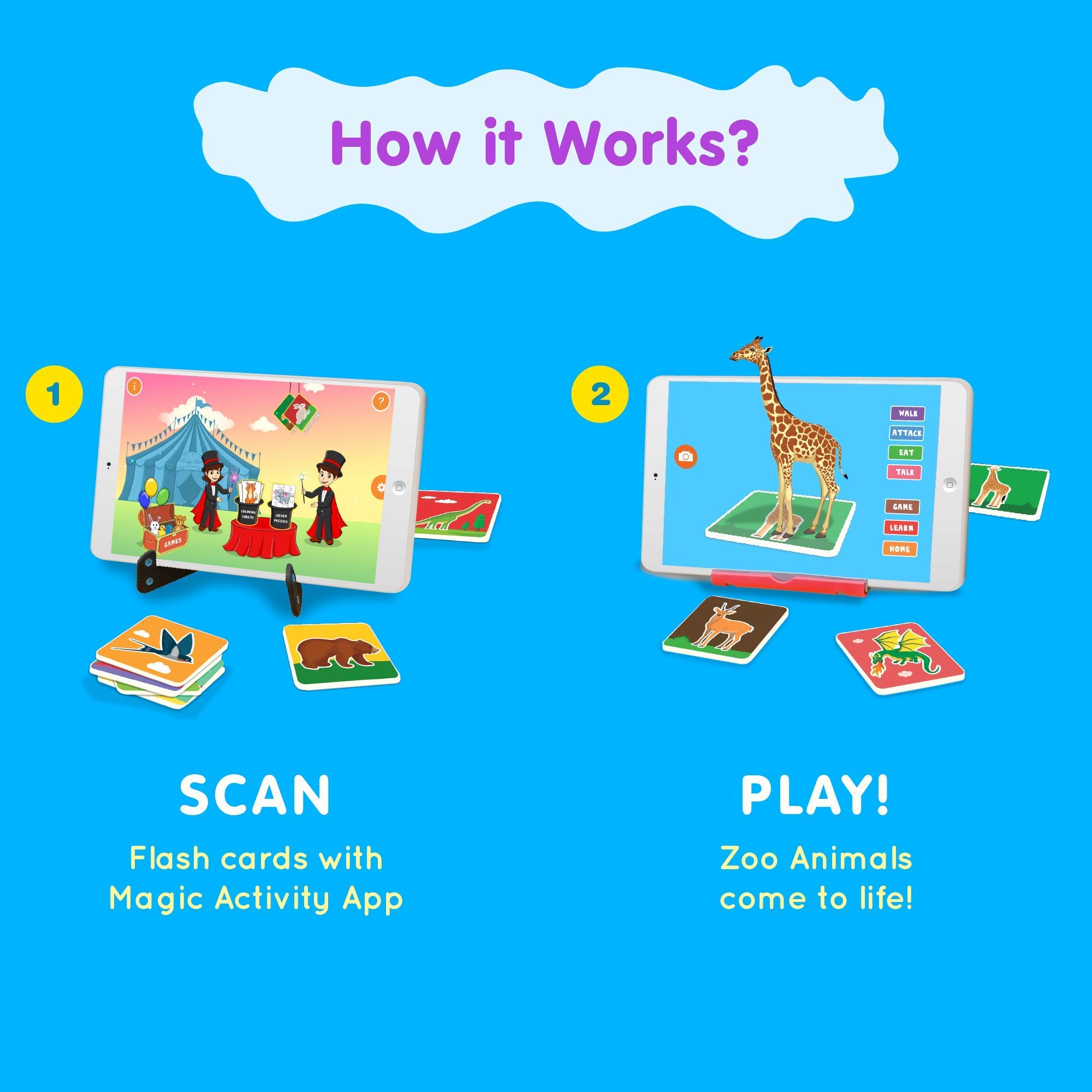 Mua Magic Zoo – 4D Flash Cards for Kids: Animals Come Alive (See Them ...