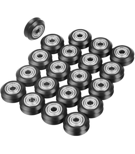 Deep Groove Guide Wheels 20PCS 4x13x6mm V Groove Guide Pulley Bearings ...
