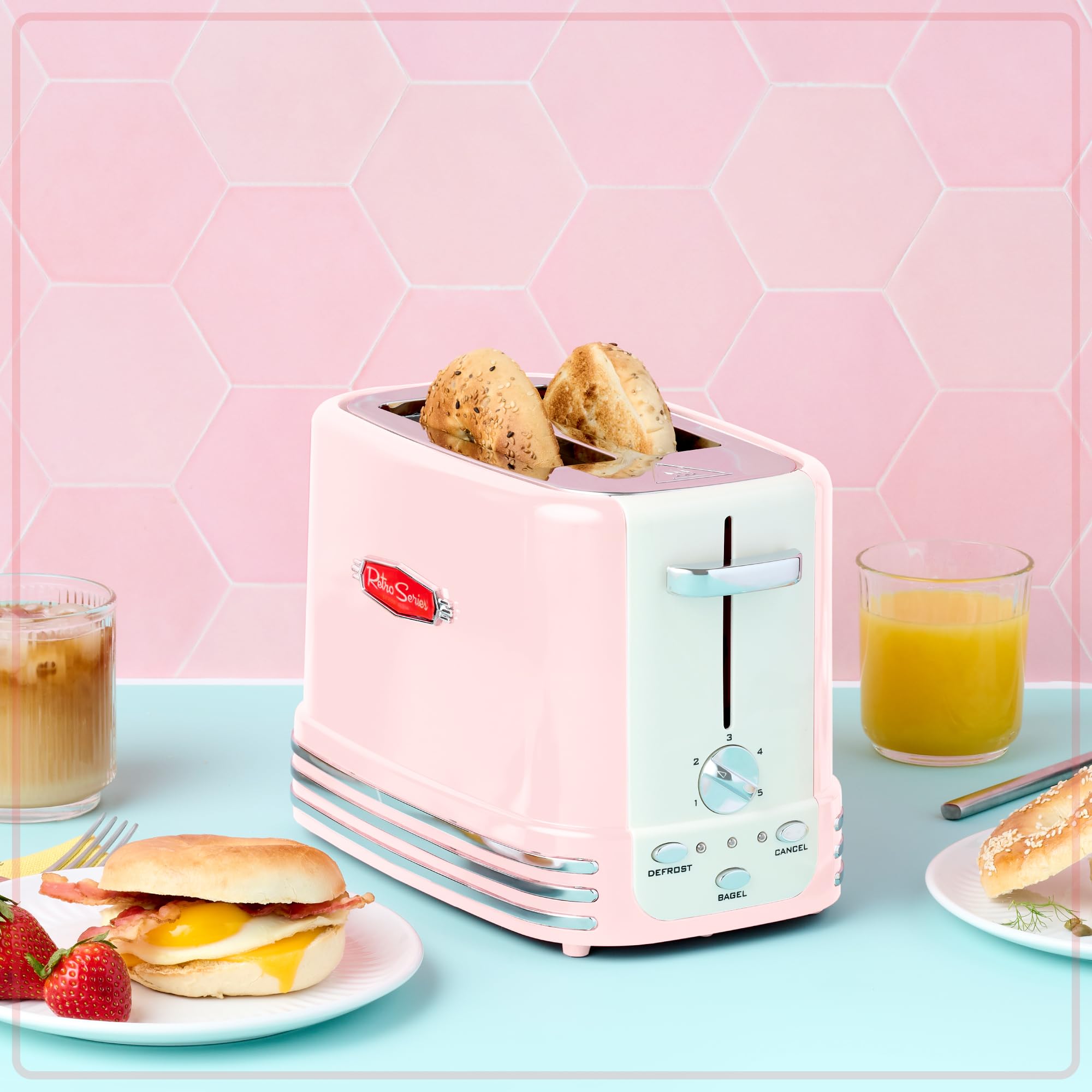 Mua Retro Wide 2-Slice Toaster, Vintage Design With Crumb Tray, Cord ...