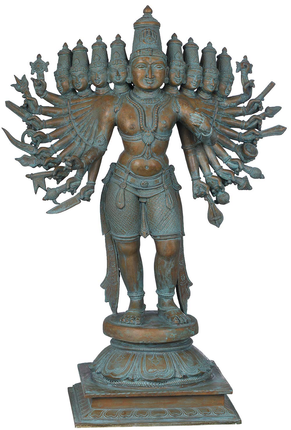Buy Exotic India The Mighty and Mystical Ravana - Bronze Statue from ...