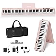 Amazon.com: FingerBallet Portable Piano Keyboard, Semi-Weighted Folding Digital Piano 88 Key ...