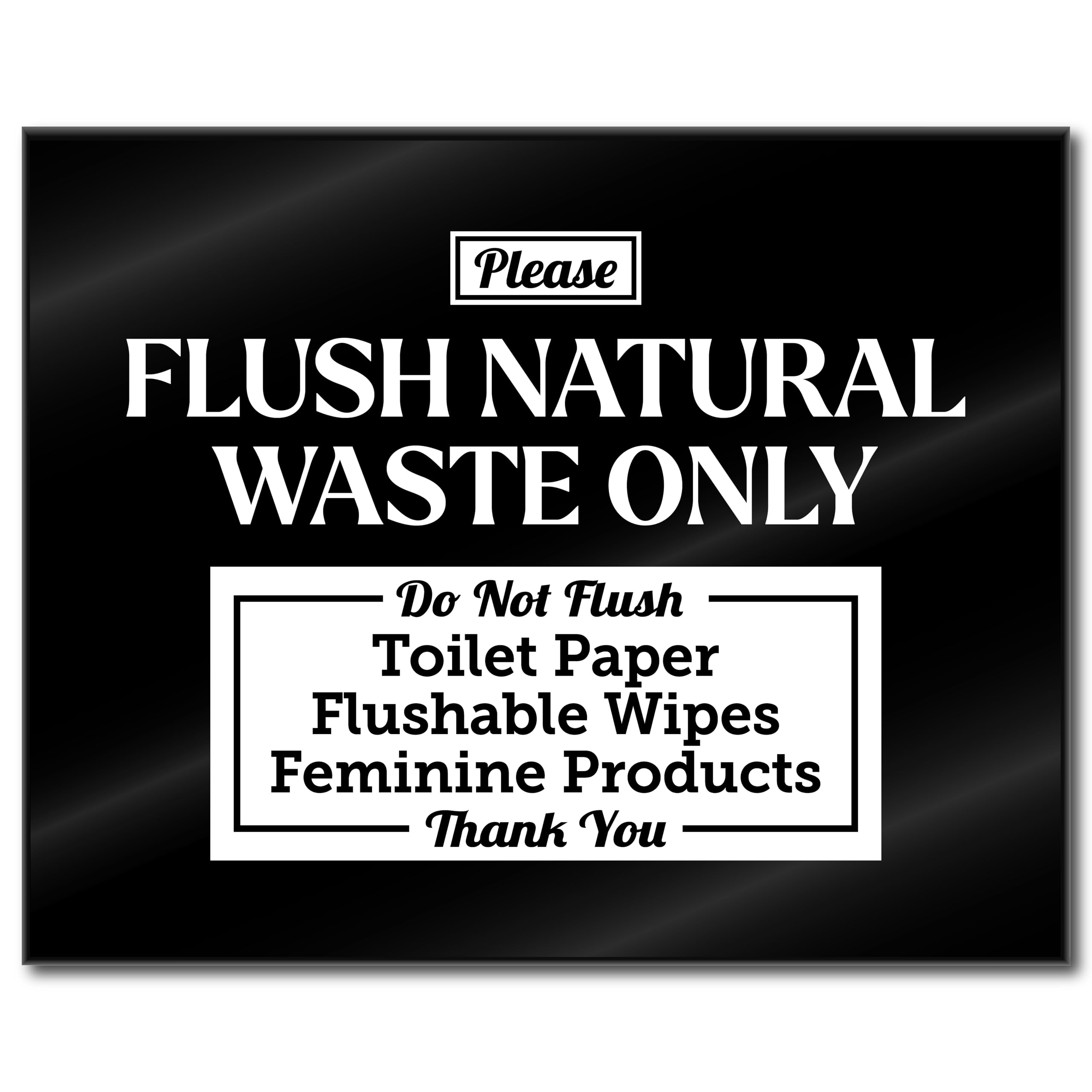 Mua Acrylic Do Not Flush Toilet Paper Sign, 5x4 Dont Flush Anything ...