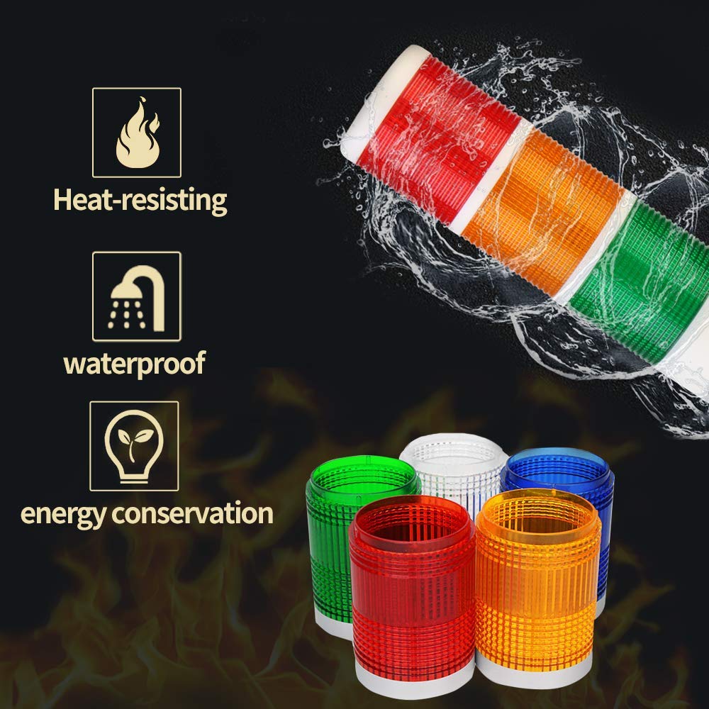 YJINGRUI LED Industrial Signal Tower Light Safety Stack Alarm Warning Lamp Multilayer Rod Type ...