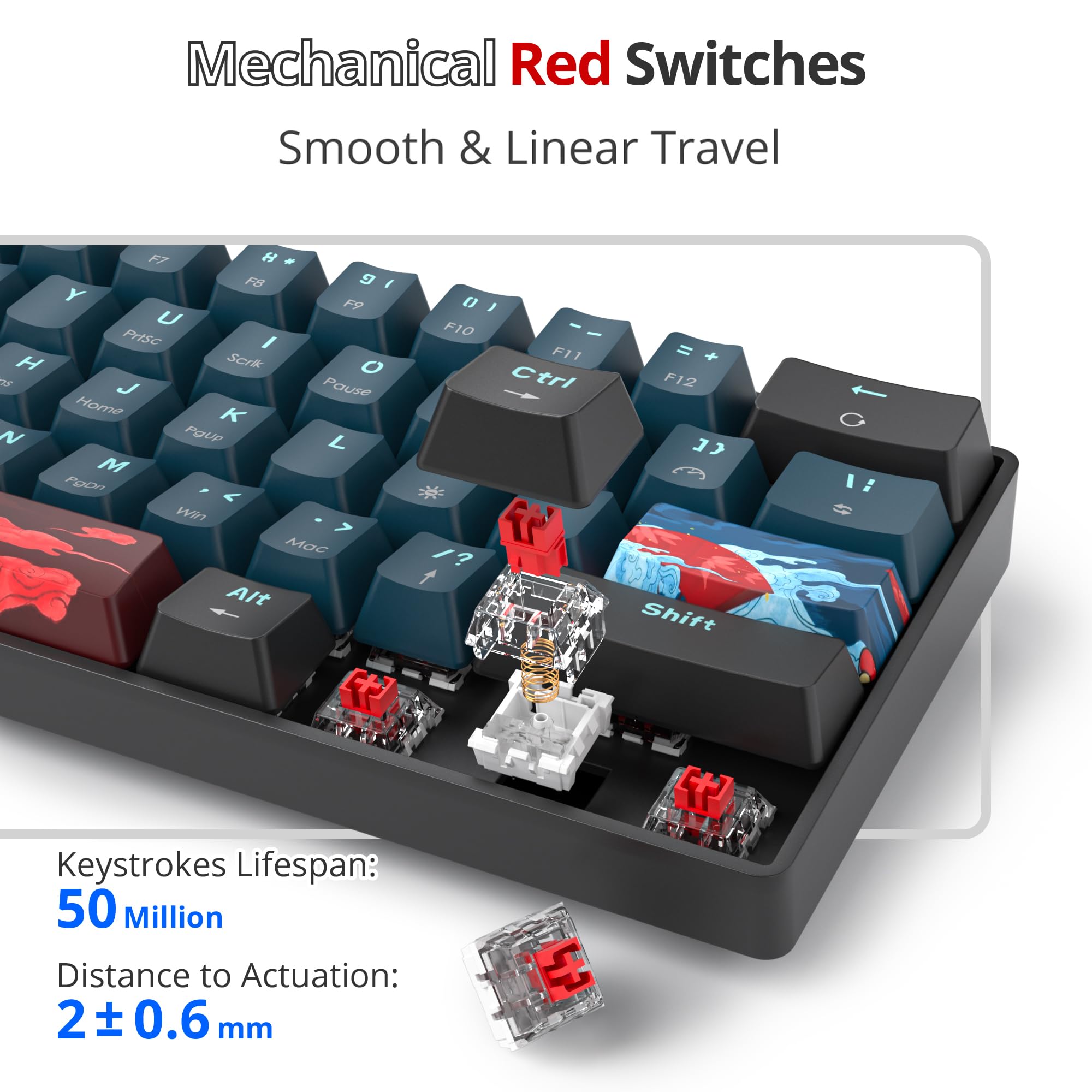 Mua Fogruaden Wired 60% Percent Mechanical Keyboard, RGB Gaming ...