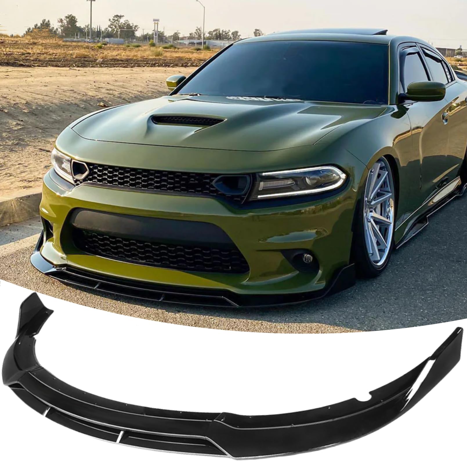 NEESPOC Front Bumper Lip Splitter Spoiler Fit for Dodge Charger SRT ...