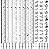 Amazon.com: Adjustable Shelf Bracket 40 Inch 8 Pack Silver Shelf ...