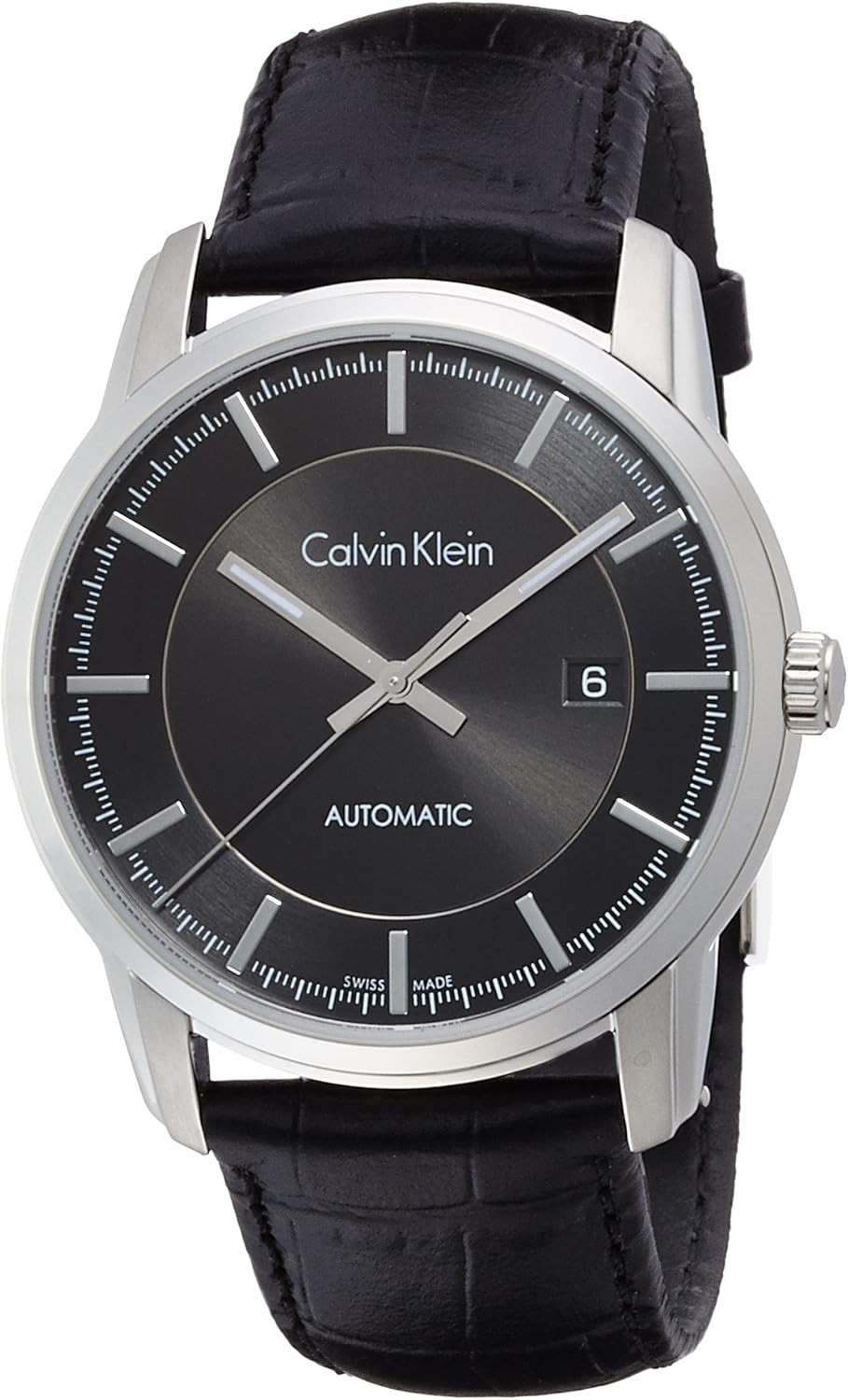 Calvin Klein Men's Digital Automatic Watch with Leather Strap K5S341C1 ...