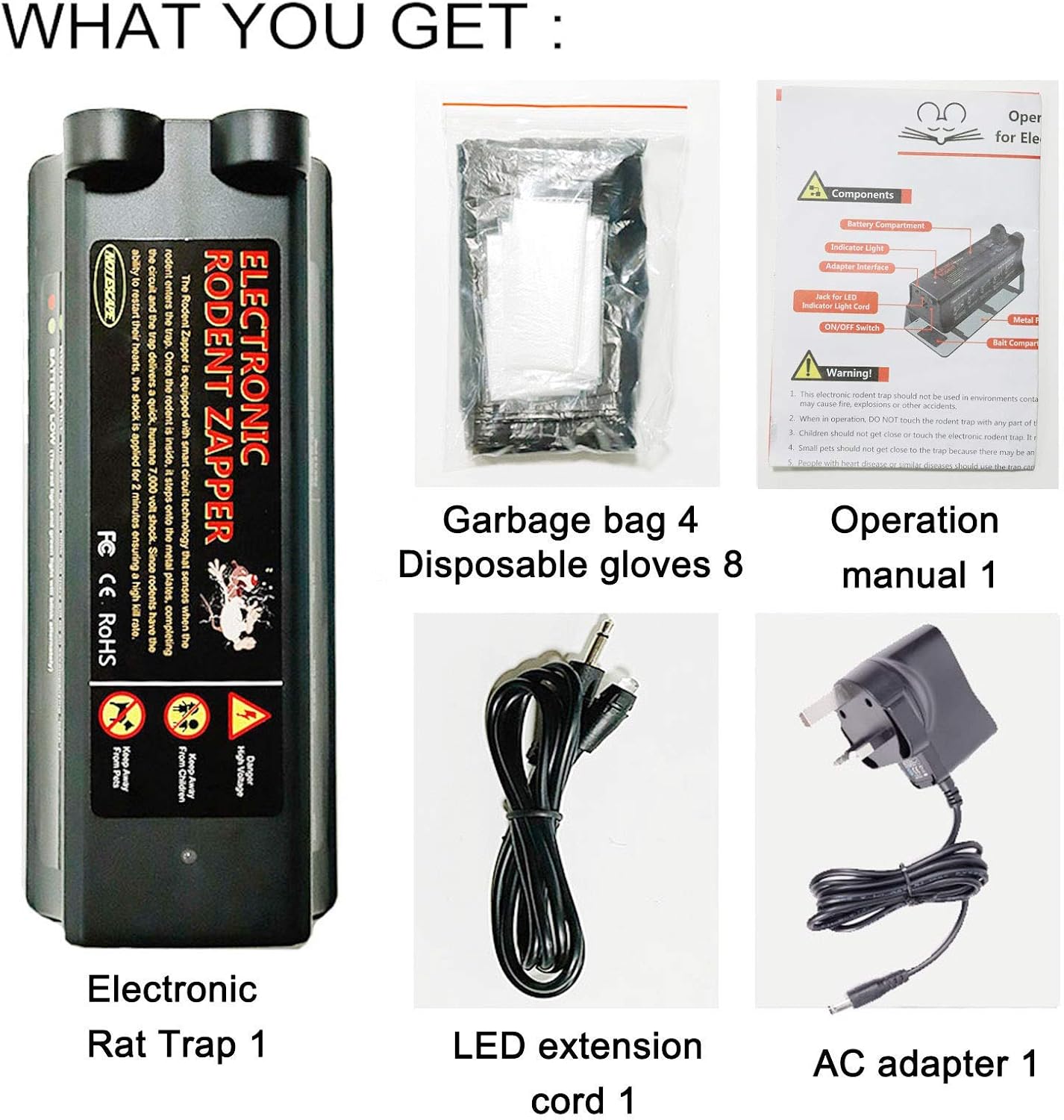 Upwinning Electric Rat Traps Ultra Power That Kill Instantly, 7000V ...