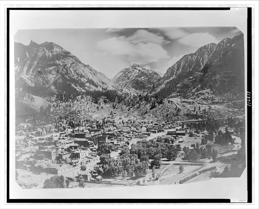 Amazon.com: Historic Print (L): [Aerial view of Ouray, Colorado ...