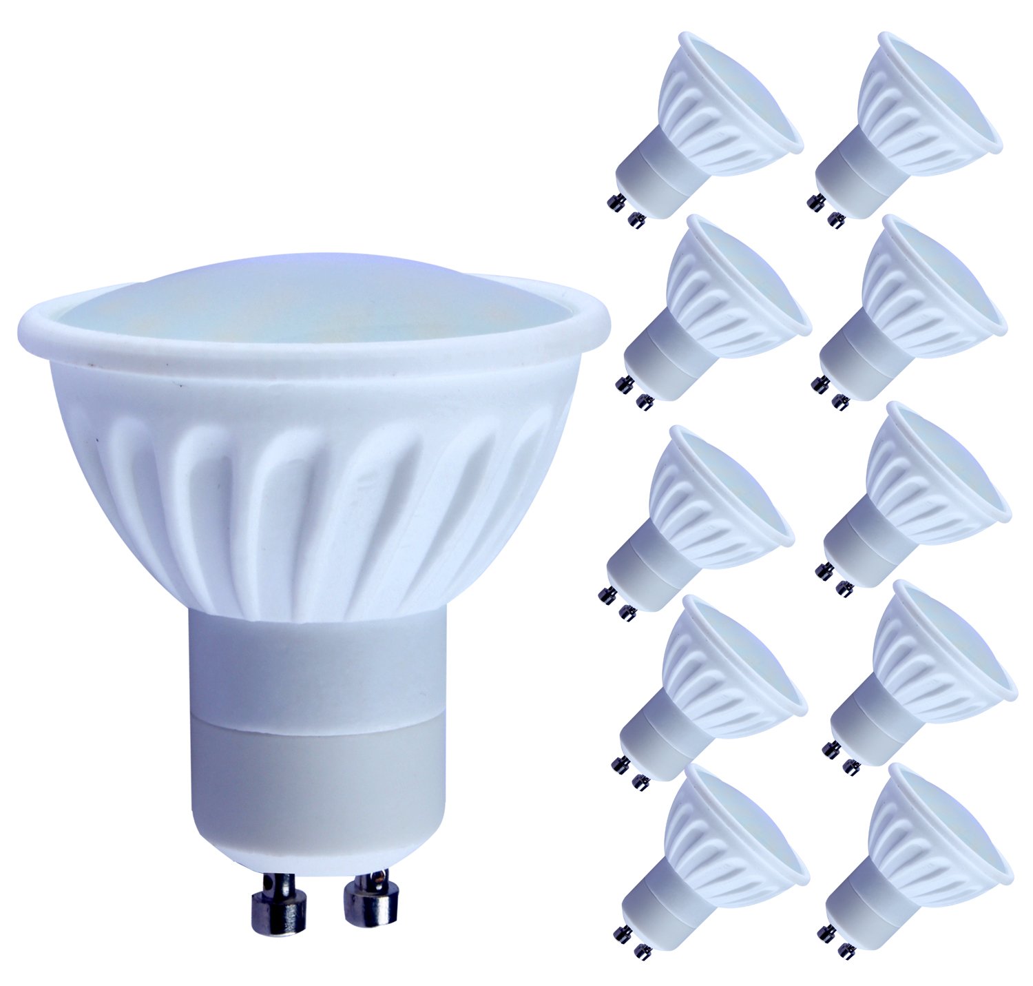Lampaous Pack of 10 5W LED Gu10 Bulb Warm White Day white Cool white ...
