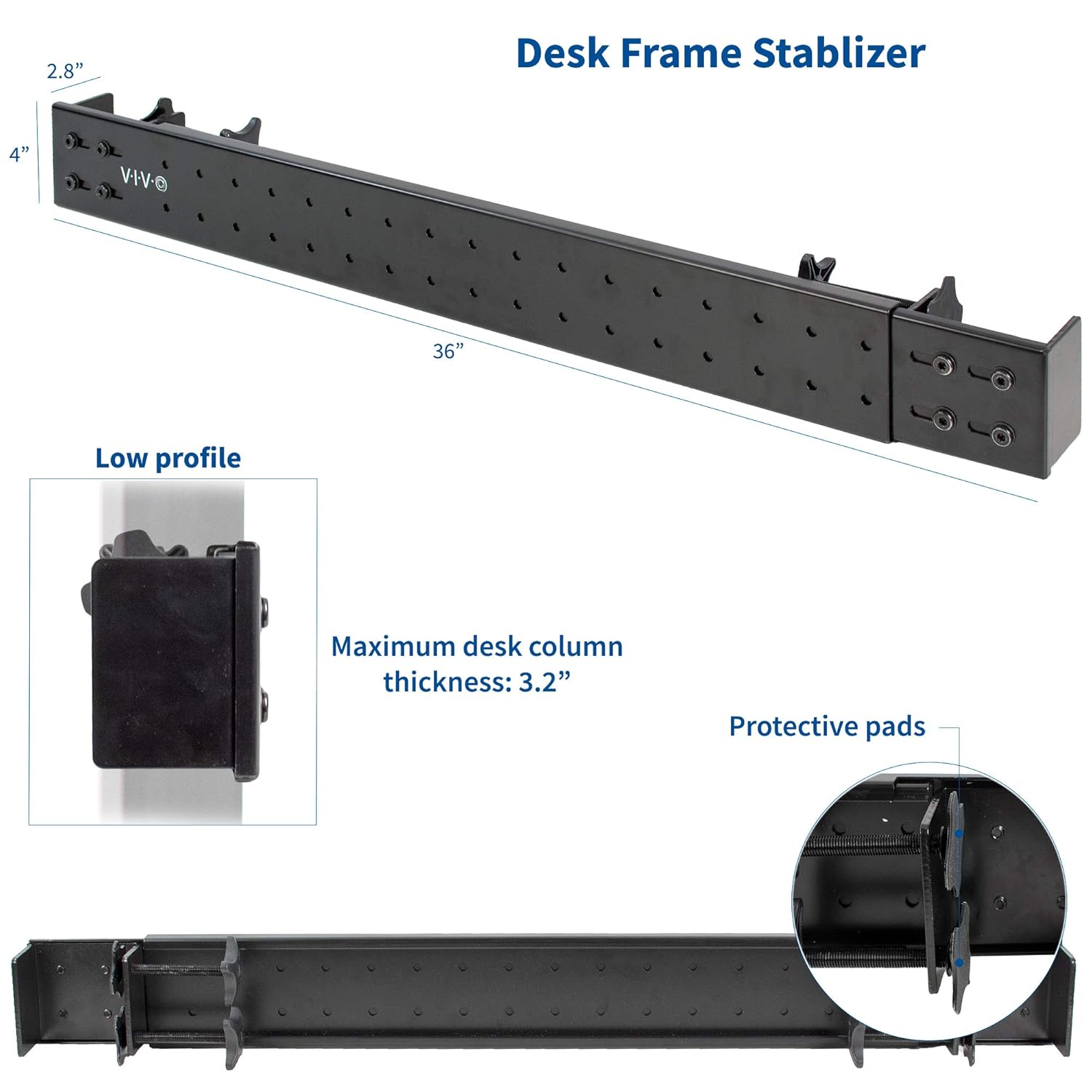 Desks & Workstations Bracket Support System for Sit Stand Desk Frames ...