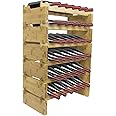 Amazon.com: Sorbus Stackable Bamboo Wine Rack — Classic Style Wine ...