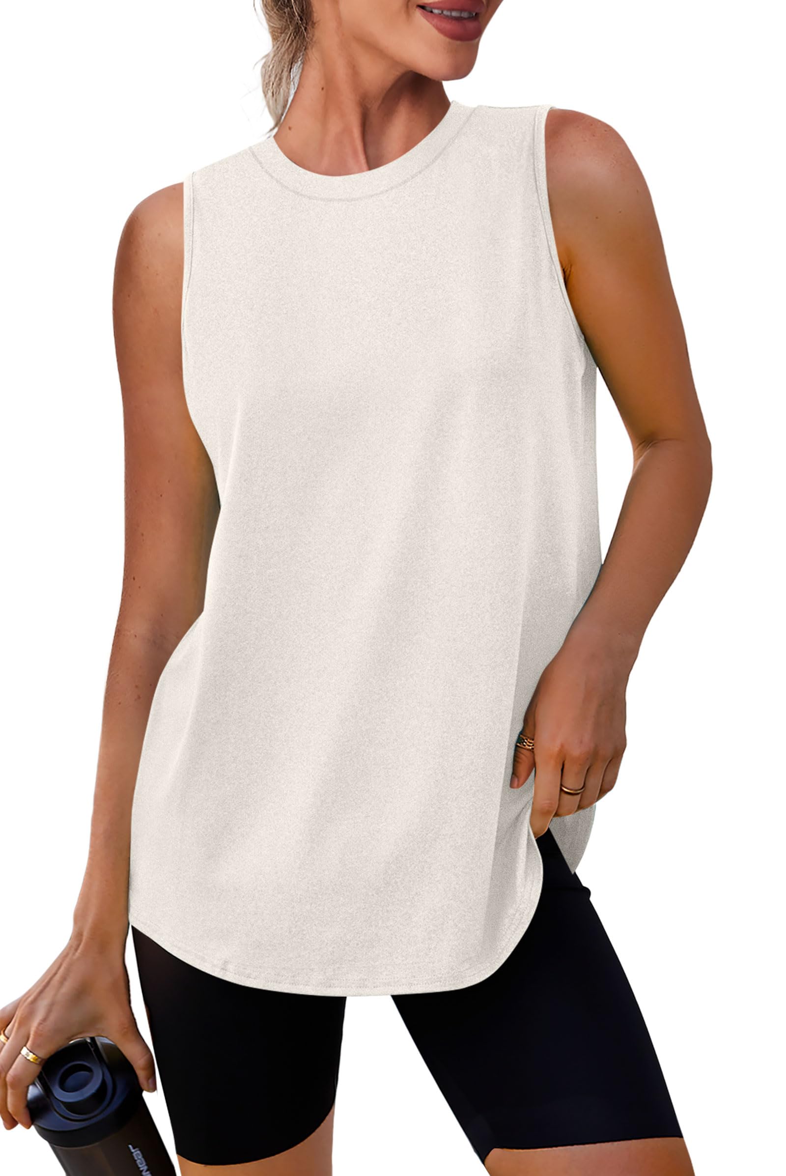 XIEERDUO Women's Workout Tops Sleeveless Running Yoga Tops Gym Atnletic ...