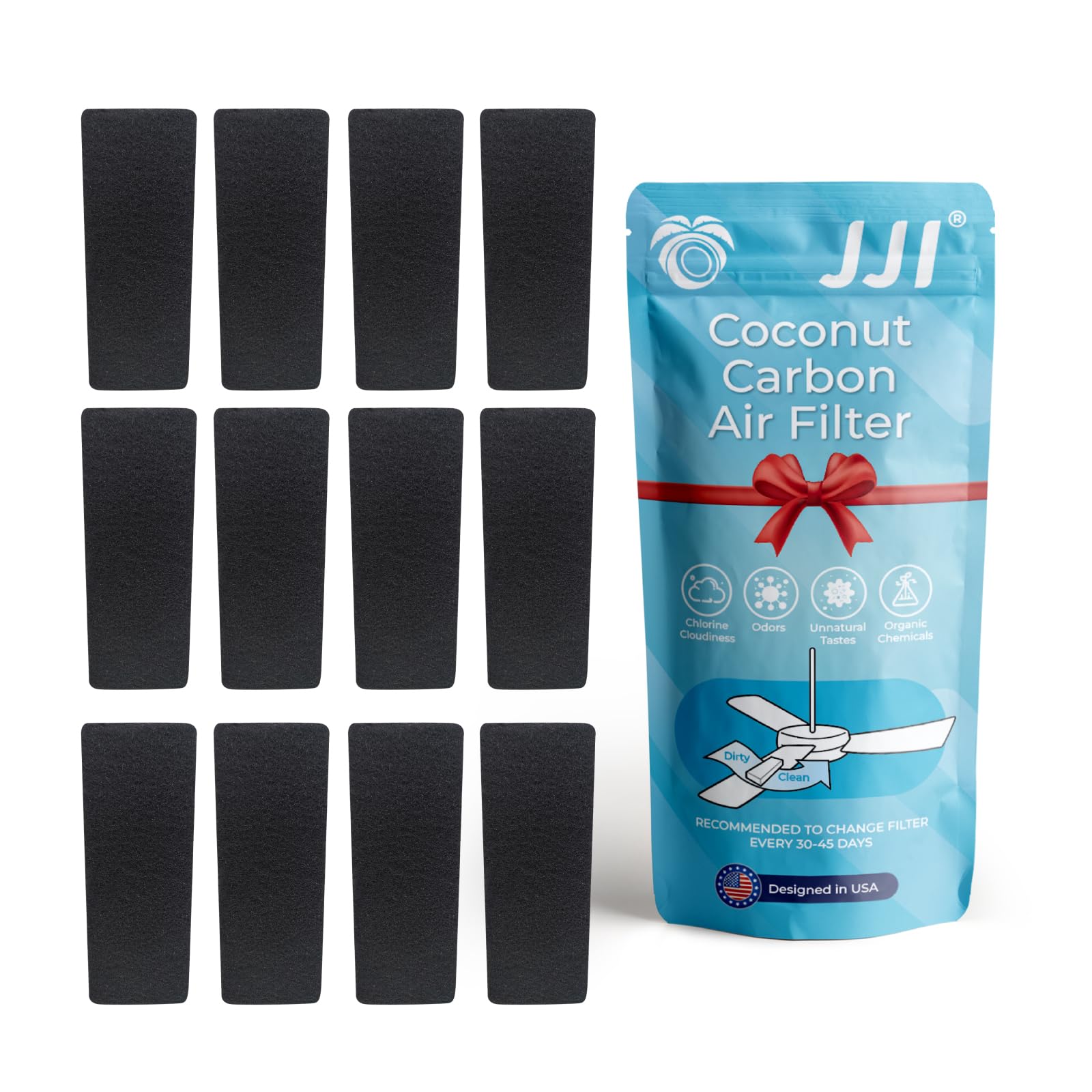 JJI Ceiling Fan Filter - Coconut Carbon Ceiling Fan Air Filter ...