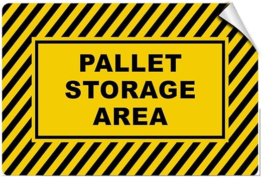 Amazon.com: Pallet Storage Area Business Warehouse LABEL DECAL STICKER ...