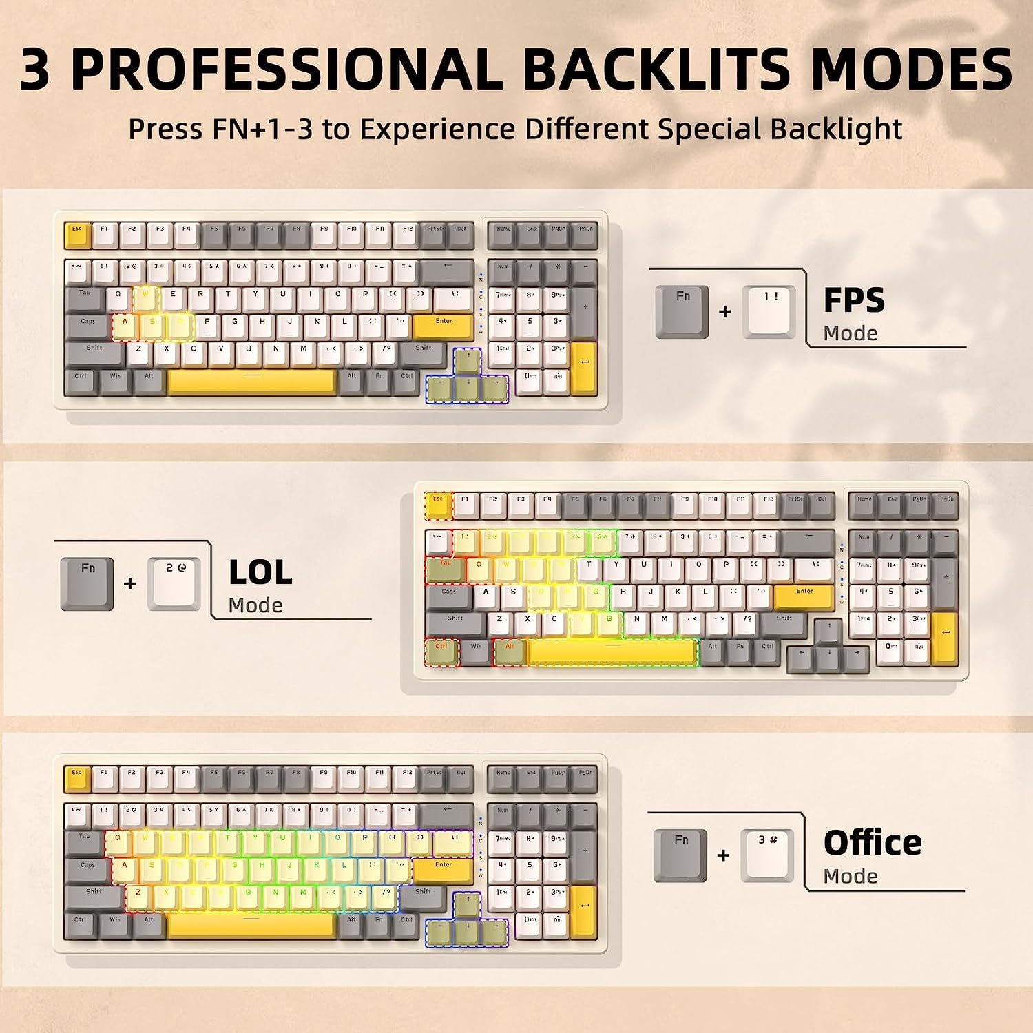 Mua Mechanical Gaming Keyboard,Hot Swappable Mechanical Keyboard with ...