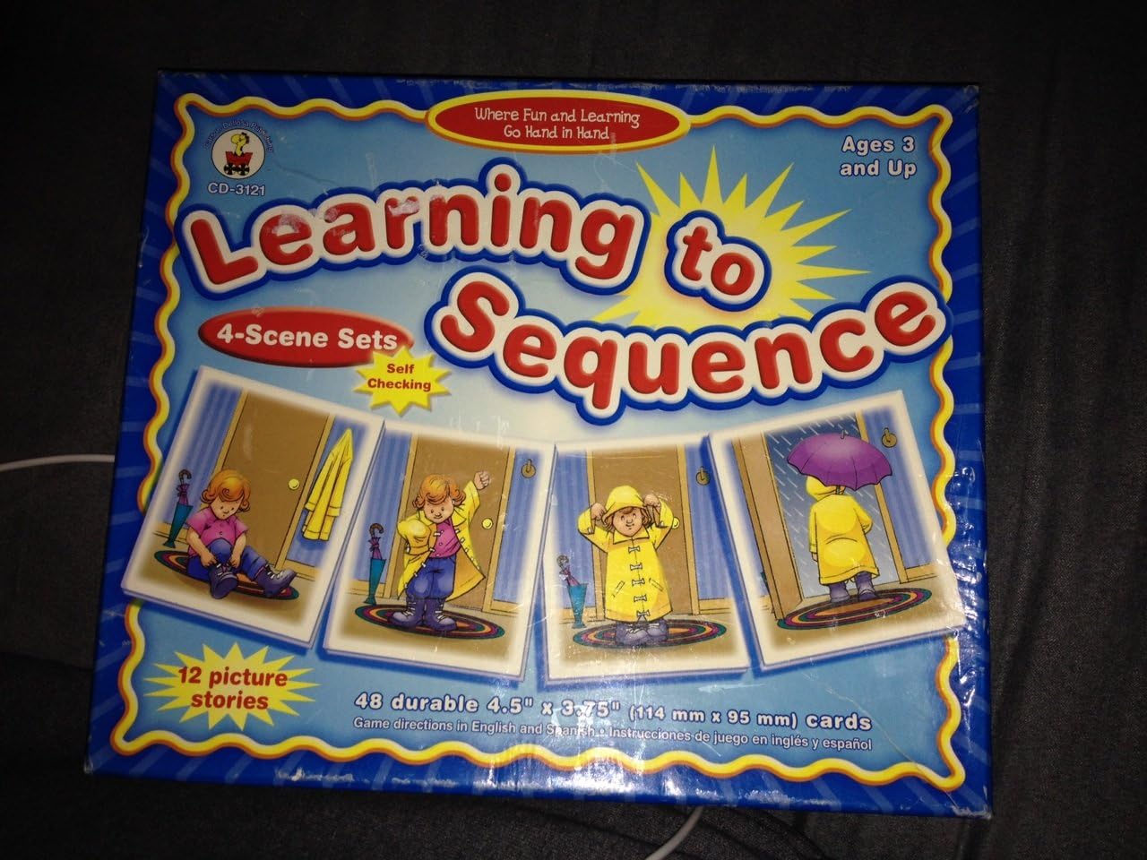 Carson-Dellosa Publishing CD-3121 Carson-Dellosa Learning To Sequence 4-Scene Set, 48 Picture ...
