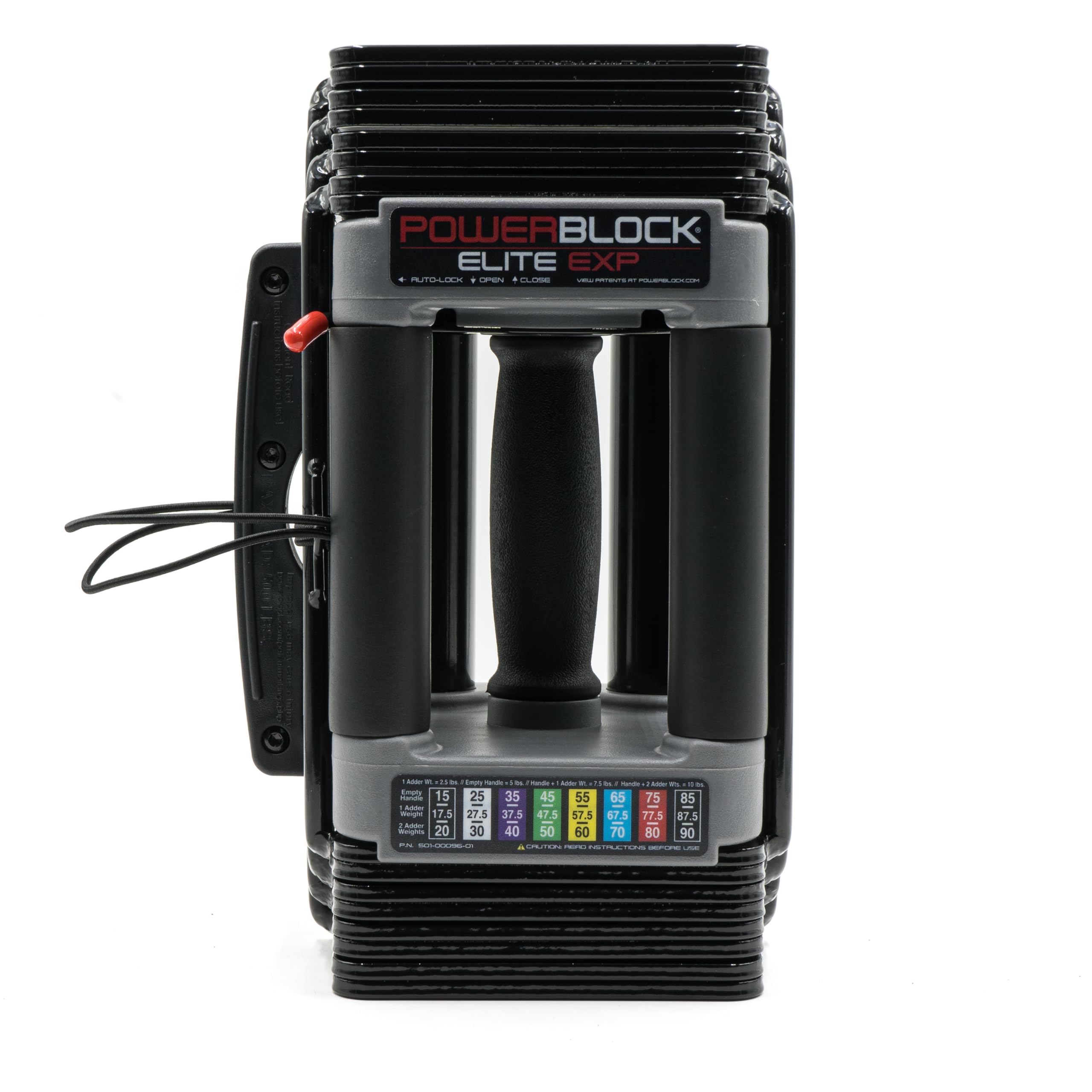 PowerBlock Elite EXP Adjustable Dumbbells, Sold In Pairs, Stage 1, 5-50 ...