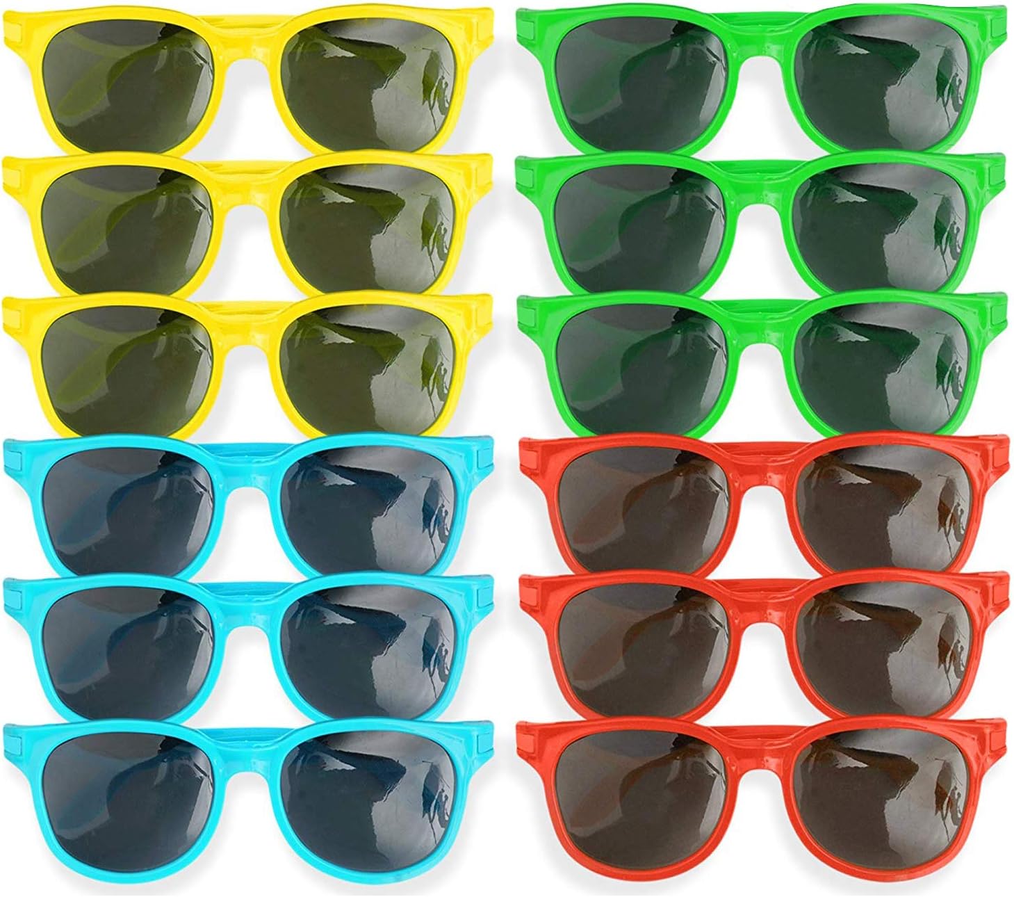 Bramble – 12 Pack Multi Coloured Sunglasses for Kids – Assorted Colours ...