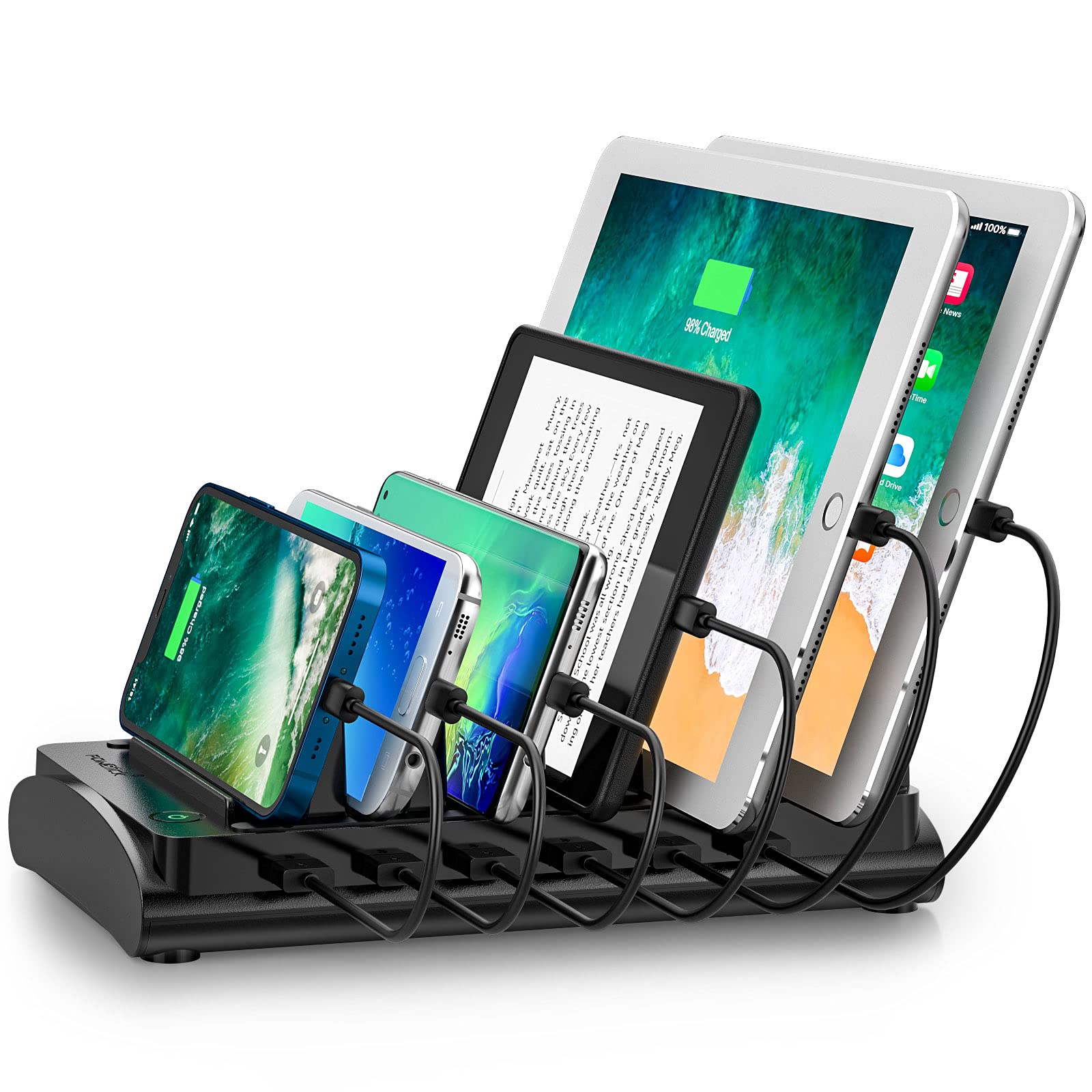 Mua 60W Charging Station for Multiple Devices, Powstick 6-Port USB Fast ...