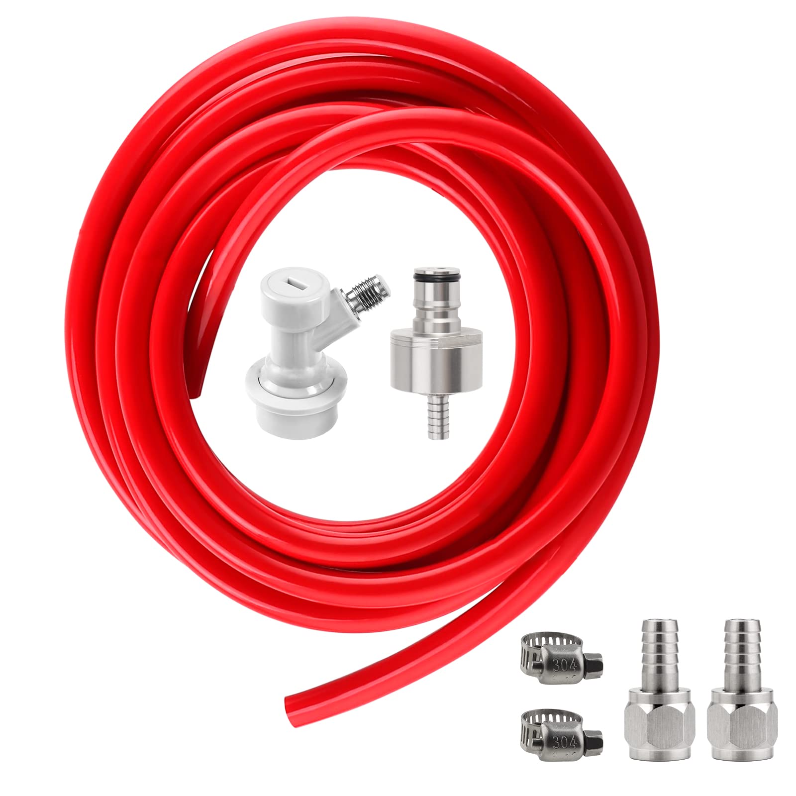 Mua 7 Feet Brewing Gas Tubing Ball Lock Keg Fitting Carbonation Cap Kit ...
