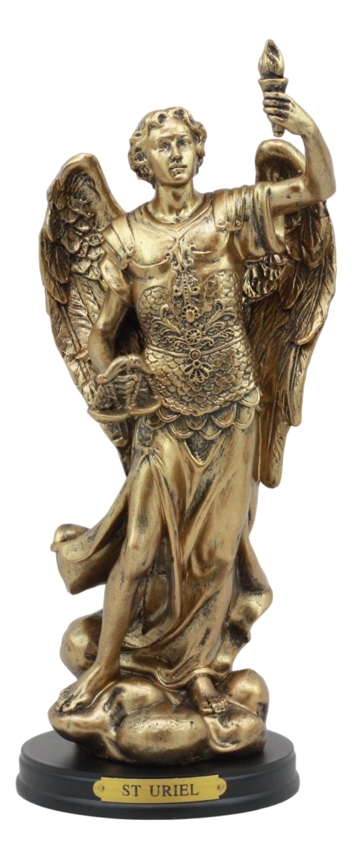 Ebros Catholic Church Archangel Uriel Statue 8" Tall Saint Uriel The ...