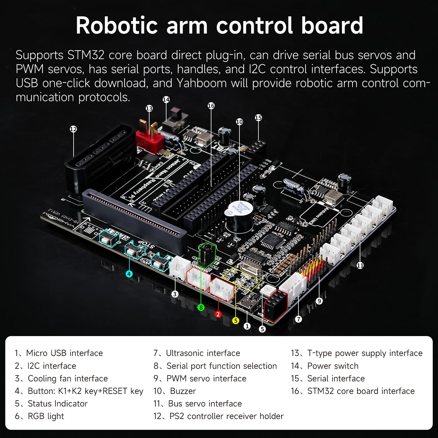 Yahboom Robot Arm ROS Virtual Machine As Controller Programmable AI Visual Recognition 6DOF ...