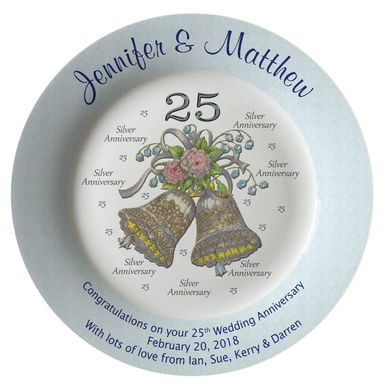 Amazon.com: Heritage Pottery Personalized Bone China Commemorative ...