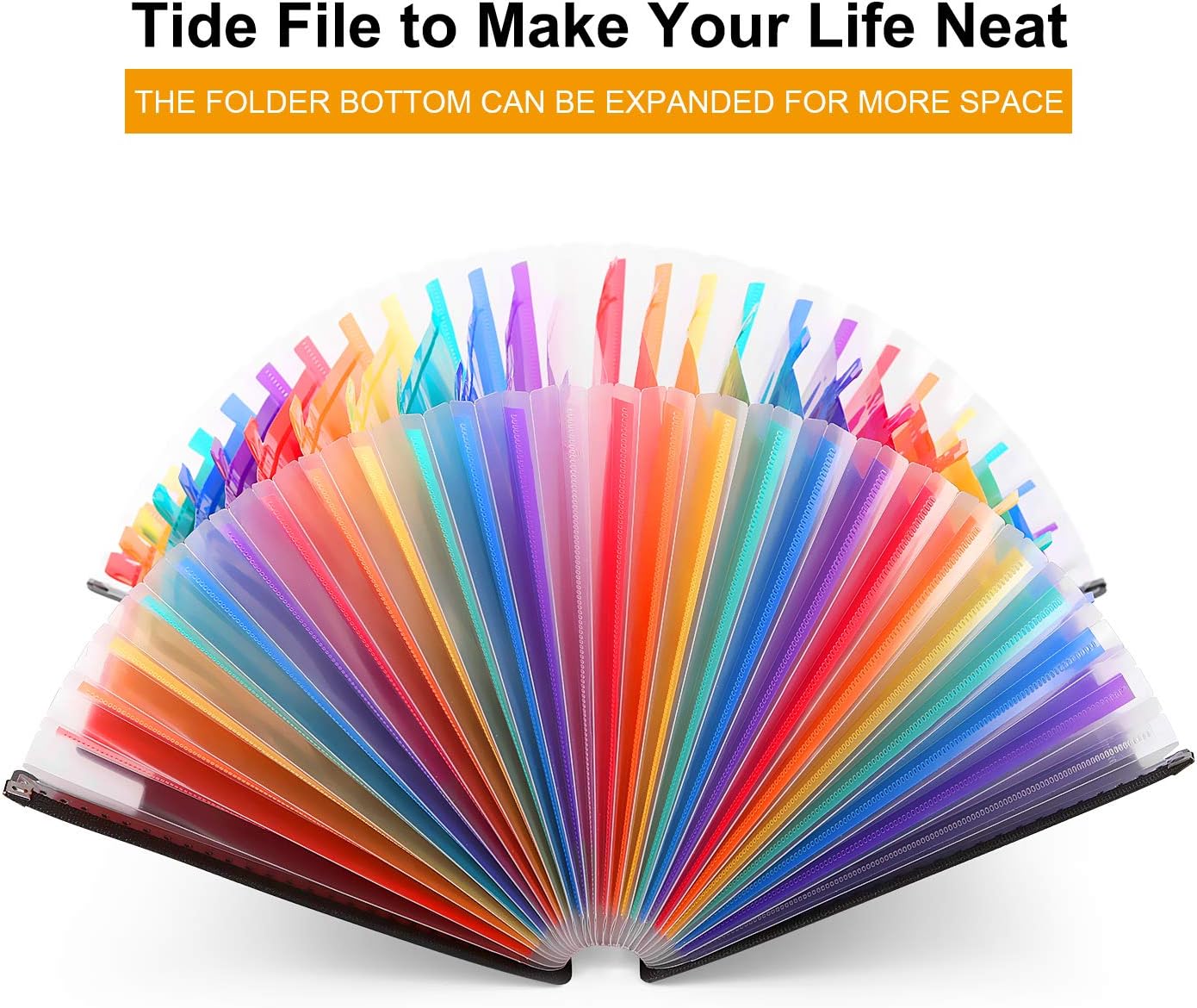 26 Pockets Expanding File Folder Accordian File Organiser with Mesh Bag ...