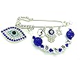 Amazon.com: Blue Hamsa Jewish Evil Eye Stroller Pin for Shower Gift ...