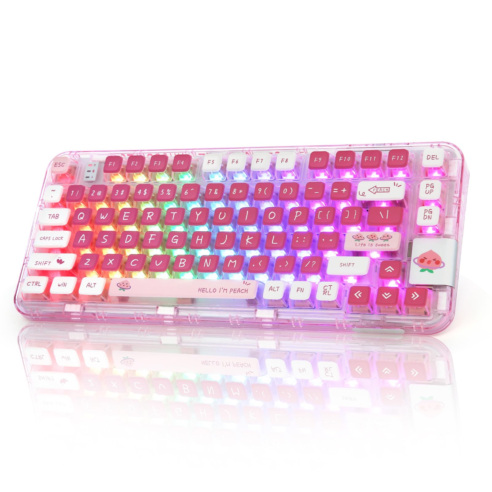 Mua YUNZII CK75 Wireless Hot Swappable Mechanical Keyboard, Transparent ...