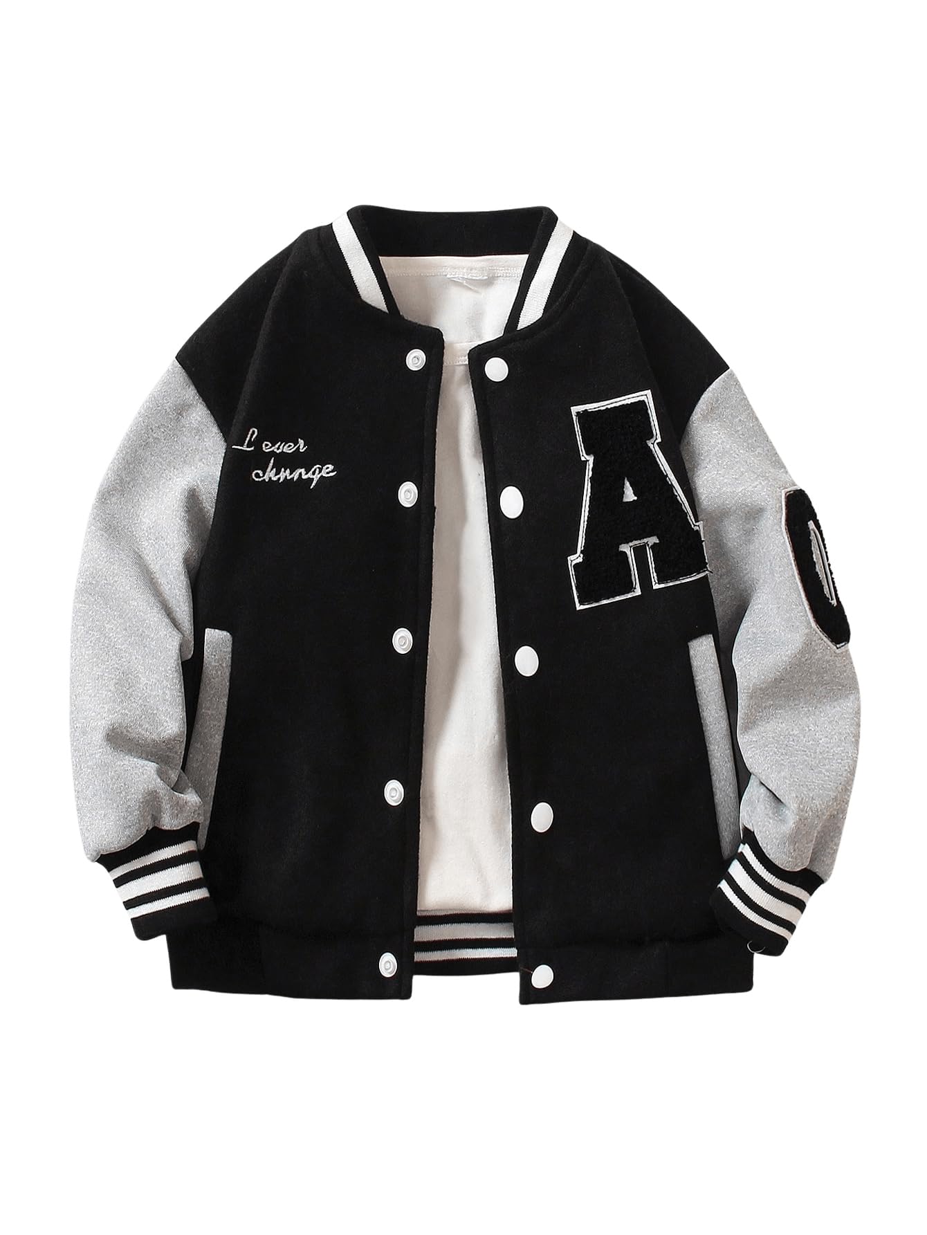 SOLY HUX Toddler Boy's Varsity Jacket Color Block Letter Graphic Long ...