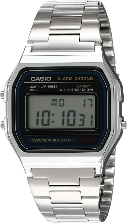 Reloj Casio Digital Retro Unisex 33mm, pulsera de Acero Inoxidable ...
