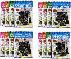 Amazon.com: 16 Pack Scratch Art Notebooks Scratch Note Pads for Kids ...