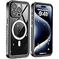Amazon.com: SUPFINE Magnetic for iPhone 15 Pro Max Waterproof Case,[Built-in Screen Protector ...
