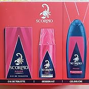 SCORPIO Coffret 3 produits Rouge - Eau de toilette flacon 75ml, Gel ...