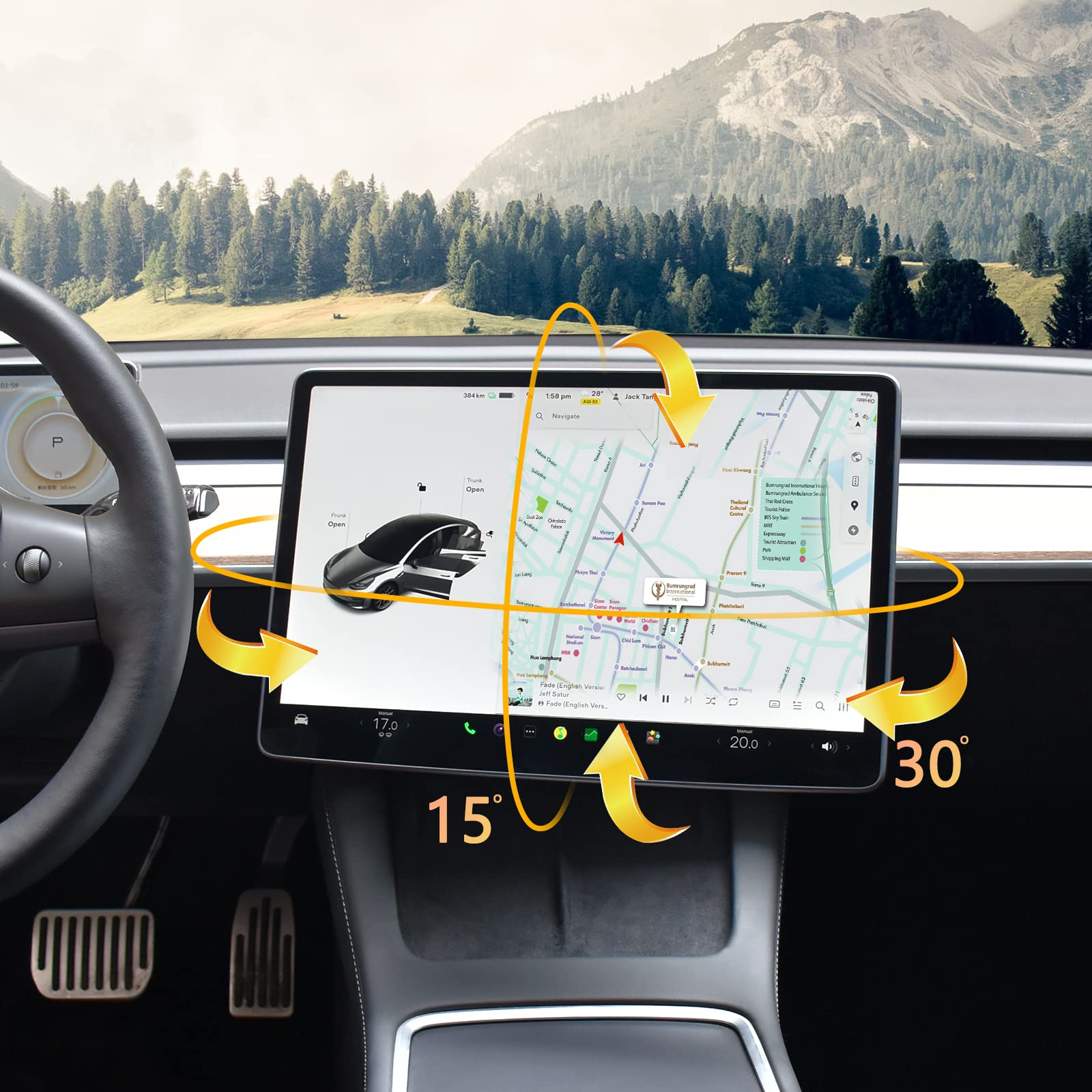 Mua Screen Swivel Mount for Tesla Model 3 2017-2023 and Model Y 2019 ...