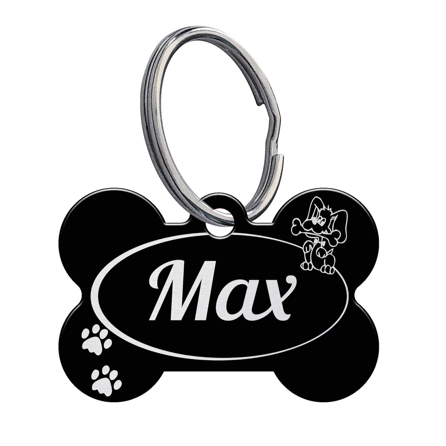 Cmart555 Distinctive Laser Engraved Dog Tags - Front and Back ...