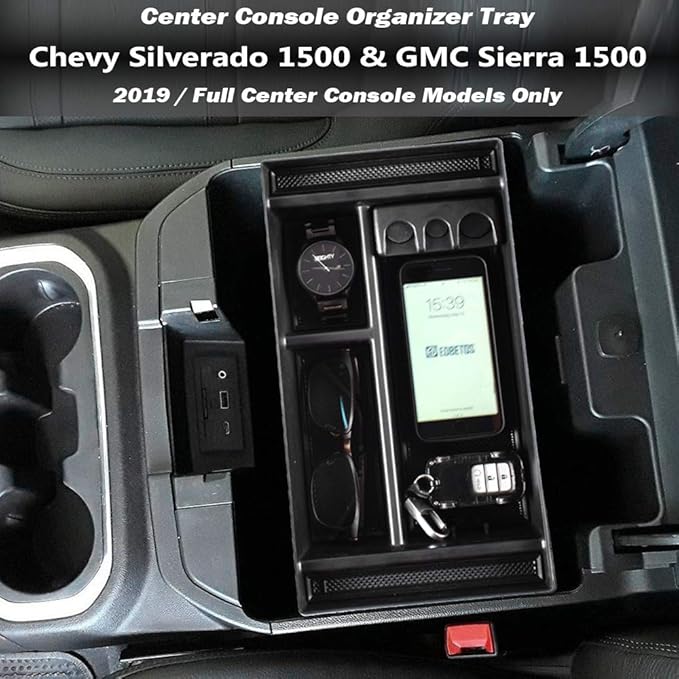 EDBETOS Center Console Organizer Tray for 2019-2020 Chevy Silverado ...