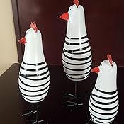 Amazon.com: Greencherry Wood Cute Chicken Chook Carving Figurines for ...