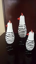 Amazon.com: Greencherry Wood Cute Chicken Chook Carving Figurines for ...