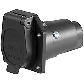 Amazon.com: MECMO 7 Way RV Trailer Light Connector Socket 7 Pin Wire Electrical Trailer Adapter ...