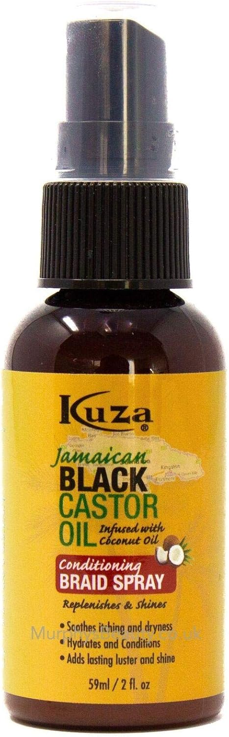 Kuza Jamaican Black Castor Oil Conditioning BRAID SPRAY 2oz /59ml ...