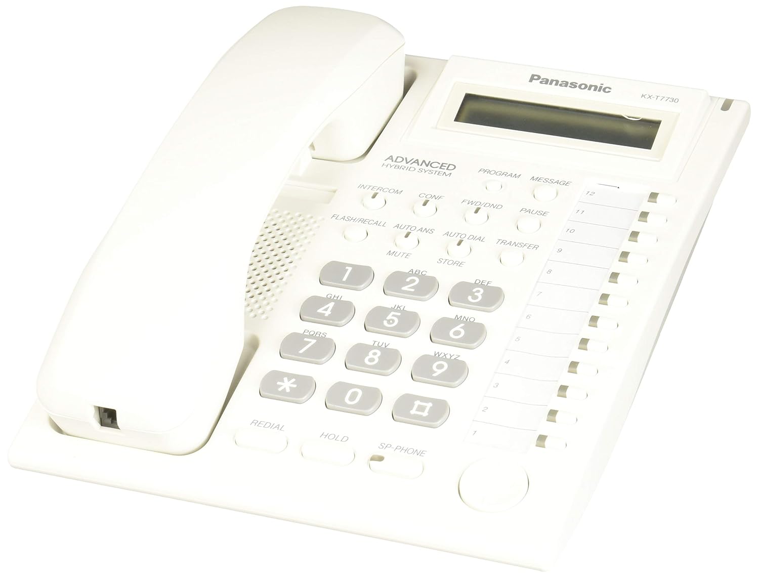 Panasonic KX-T7730X Teléfono Híbrido, Escritorio, LCD, Color Blanco ...