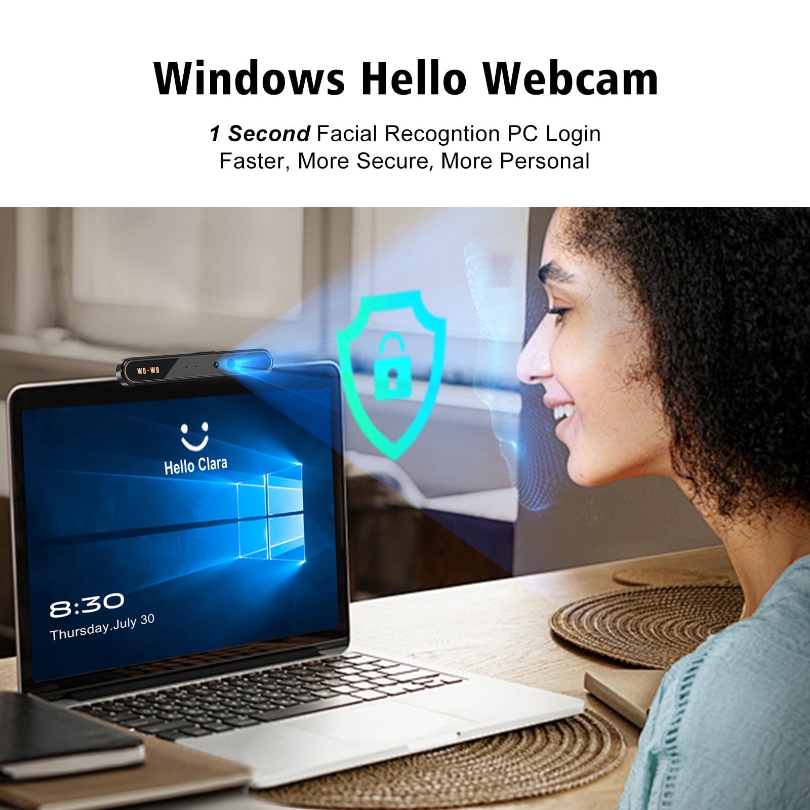 Mua Wo-We Windows Hello Face Recognition Webcam, Light-Fast Unlock for ...